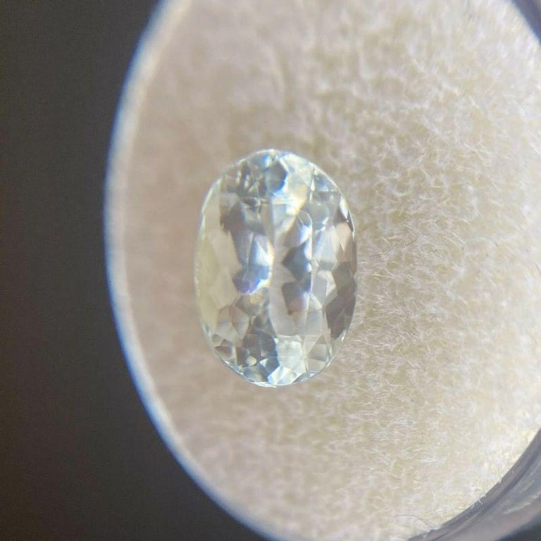Bright Blue Aquamarine 2.18ct Gem Oval Cut Beryl Loose Gemstone For ...