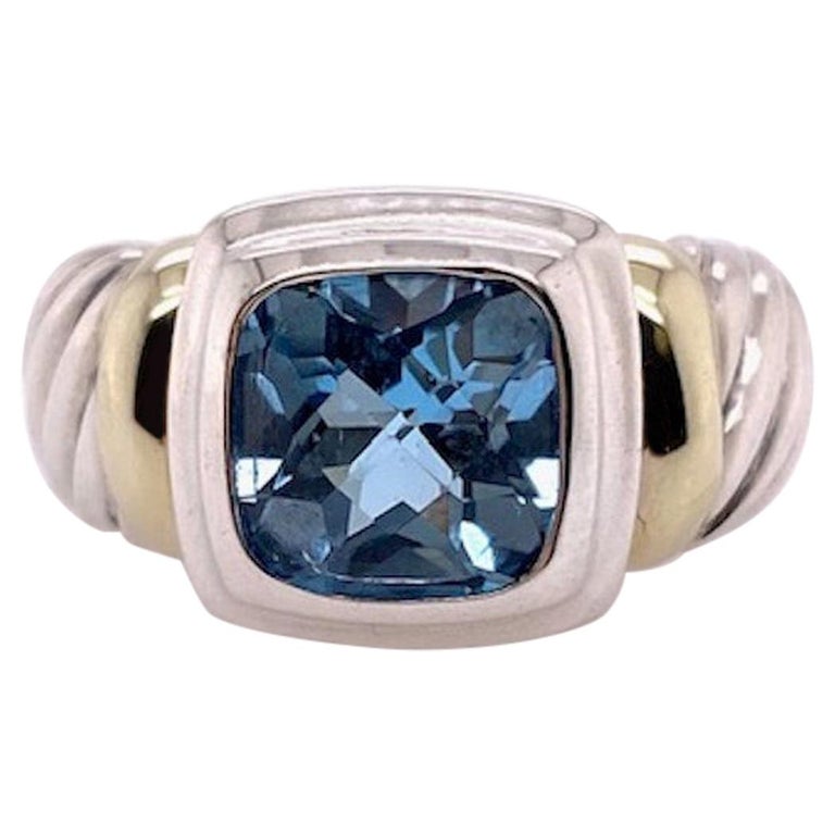 Bright David Yurman Topaz, Silver and Gold Ring For Sale at 1stDibs