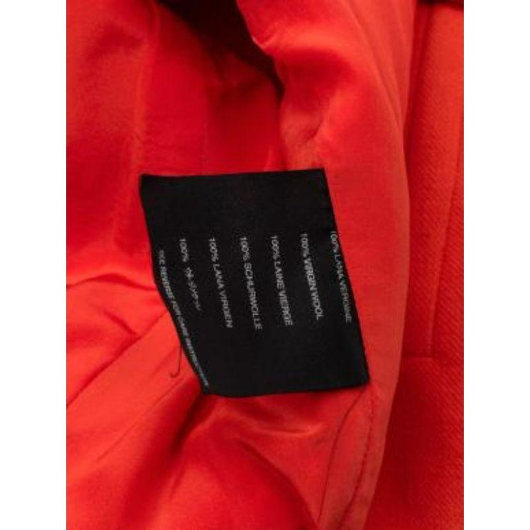 bright orange wool short sleeve zip top For Sale at 1stDibs