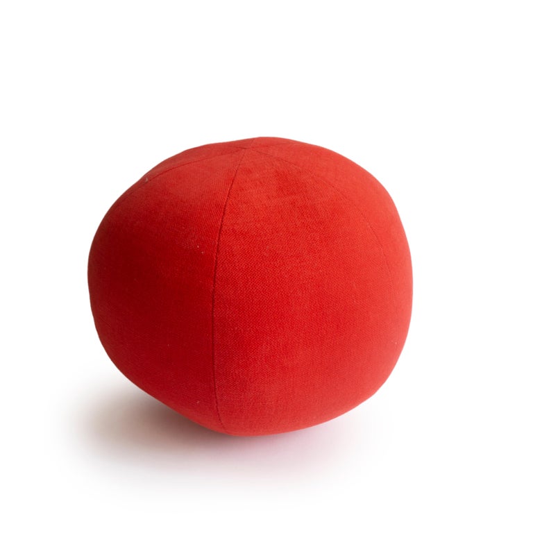Bright Red Round Ball Throw Pillow at 1stDibs