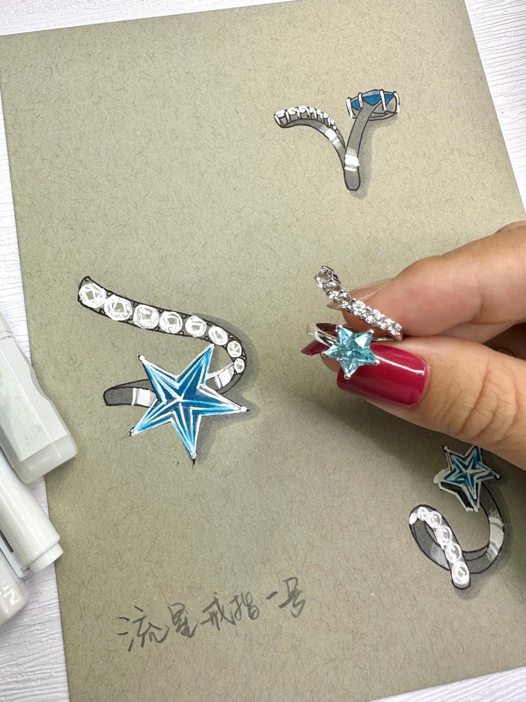 Bright Shooting Star Ring For Sale at 1stDibs