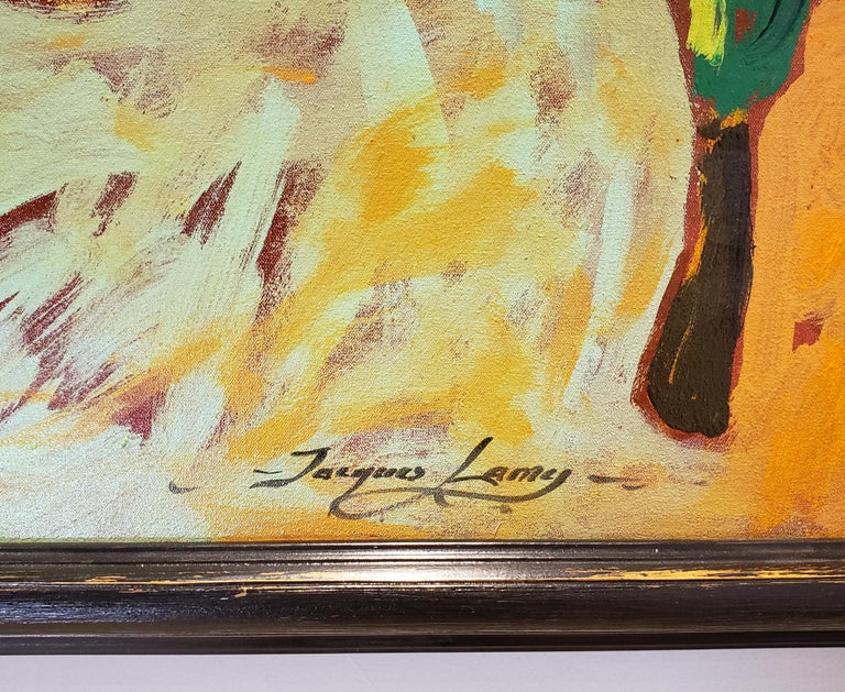 Bright Surreal Landscape Black House with Dancing Plants by Artist ...