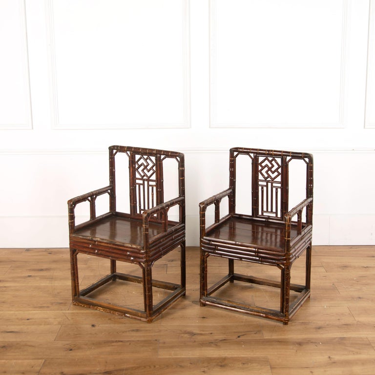 Brighton Pavillion Style Bamboo Armchairs at 1stDibs
