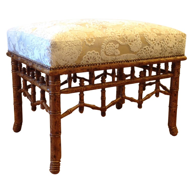 Brighton Style Faux Bamboo Ottoman