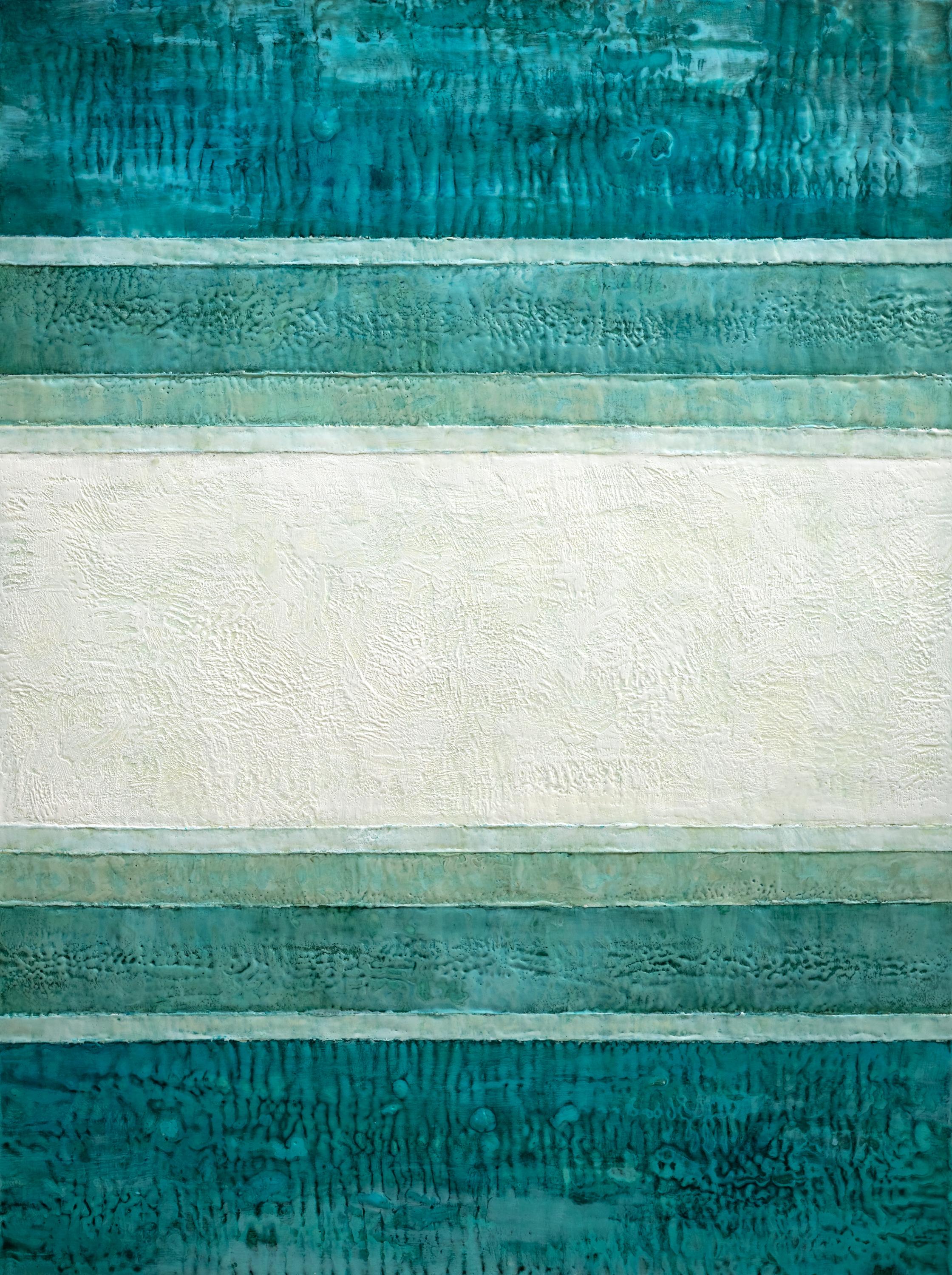 Donise English - White What's Left (Contemporary Abstract Painting with ...