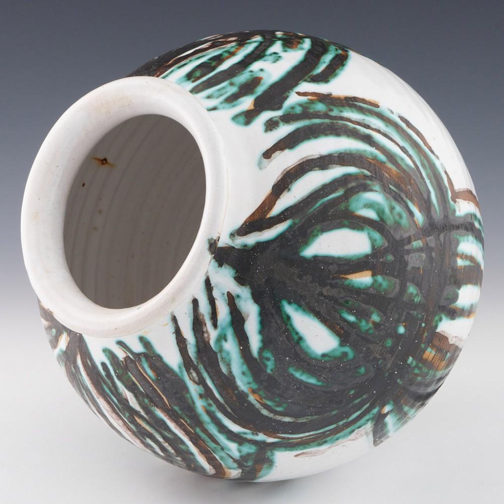 Briglin Studio Pottery Globe Vase Depicting Thistles, circa 1975 For ...