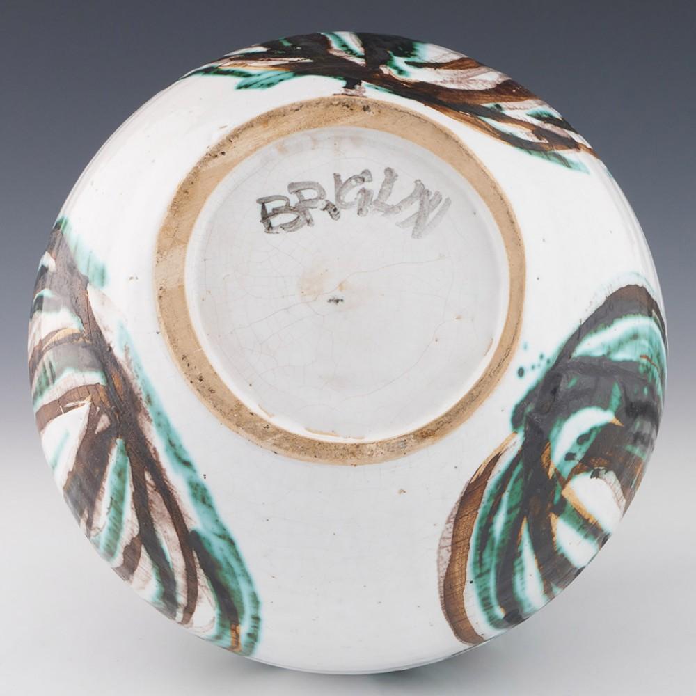 Briglin Studio Pottery Globe Vase Depicting Thistles, circa 1975 For ...