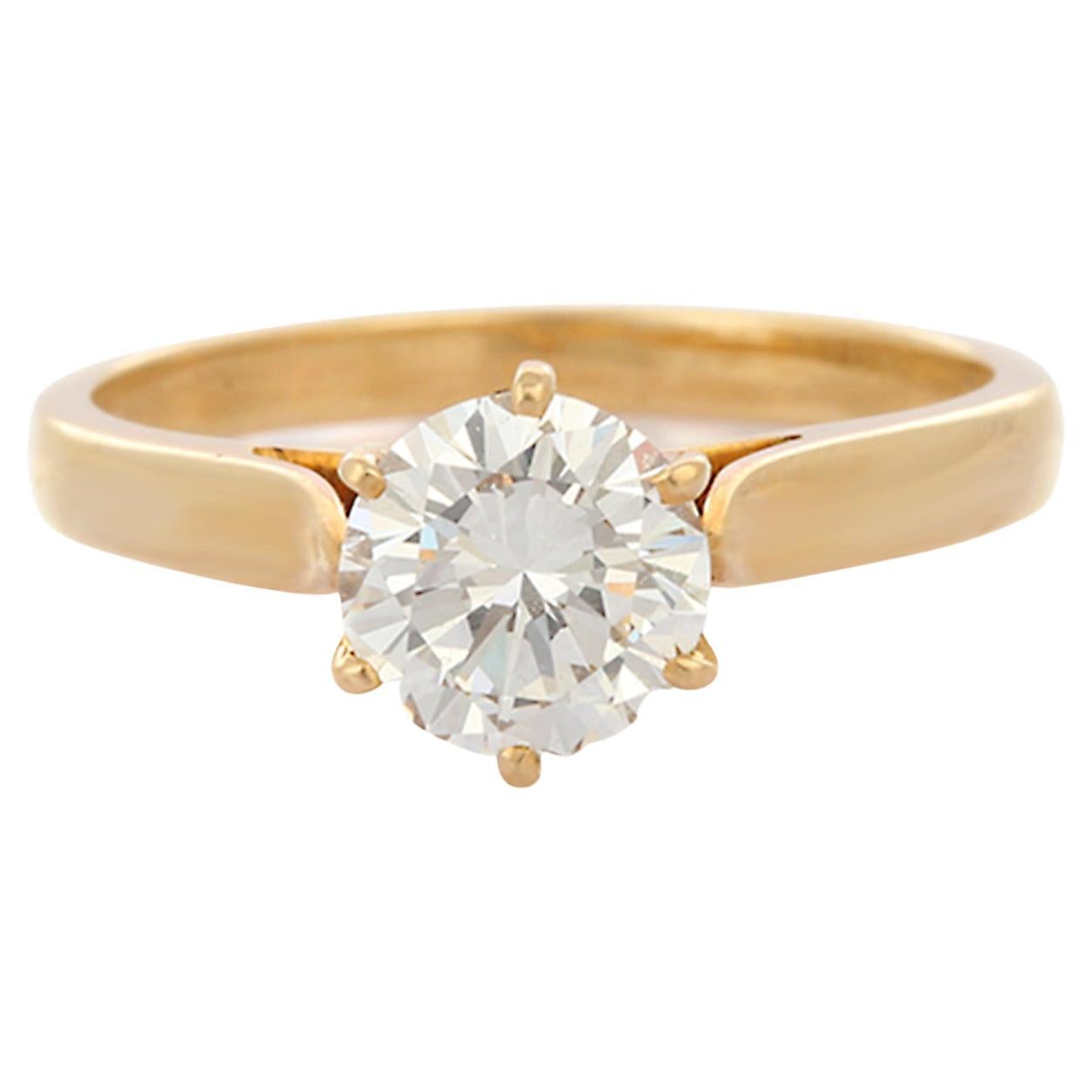 5ct Solitaire Traceable Diamond Ring In 18 Karat Yellow Gold By Rocks ...