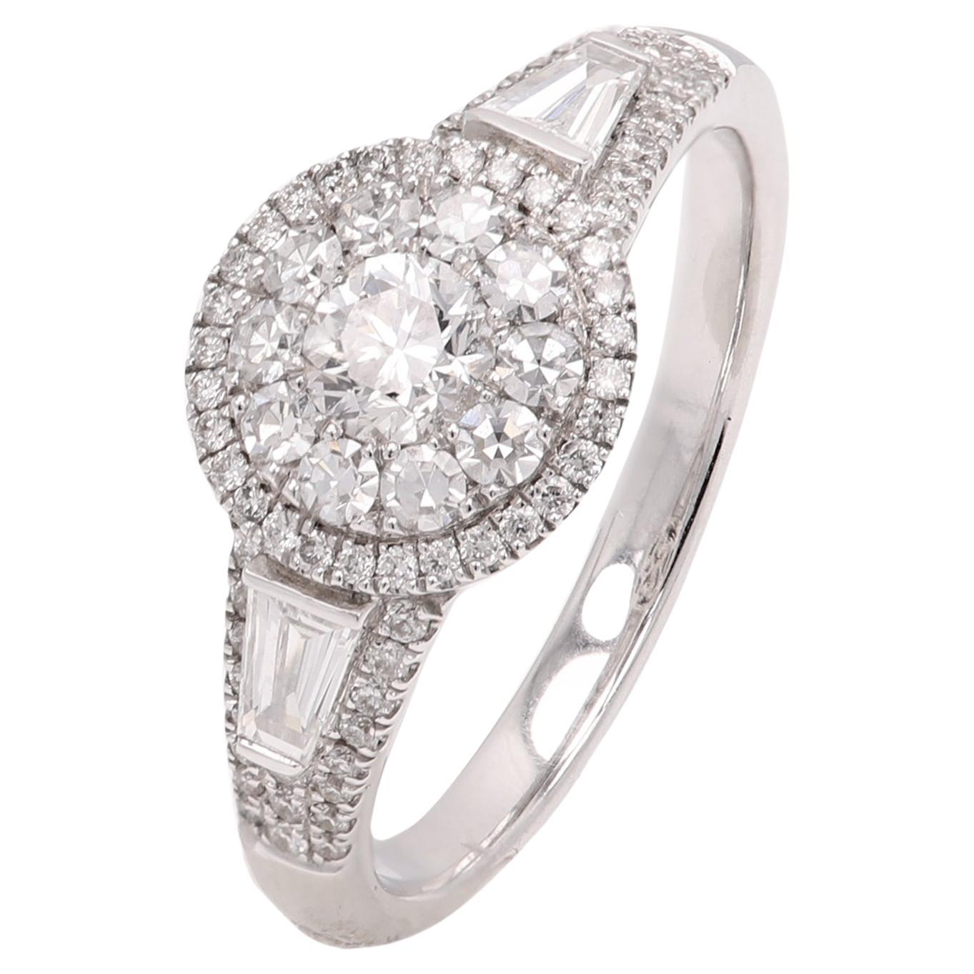 Yellow Diamond White Sapphire Tsavorite 21k - 22k Gold Cluster Bridal ...