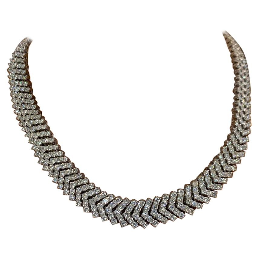 Multi Shape Long Diamond Necklace For Sale at 1stDibs | multi shape ...