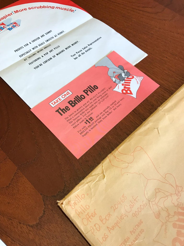 Brillo Pillow with Original Documentation For Sale at 1stDibs