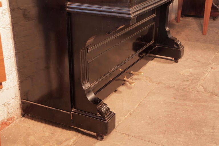 Brinsmead Upright Piano Black Central Panel Crystoleum Classical Image ...