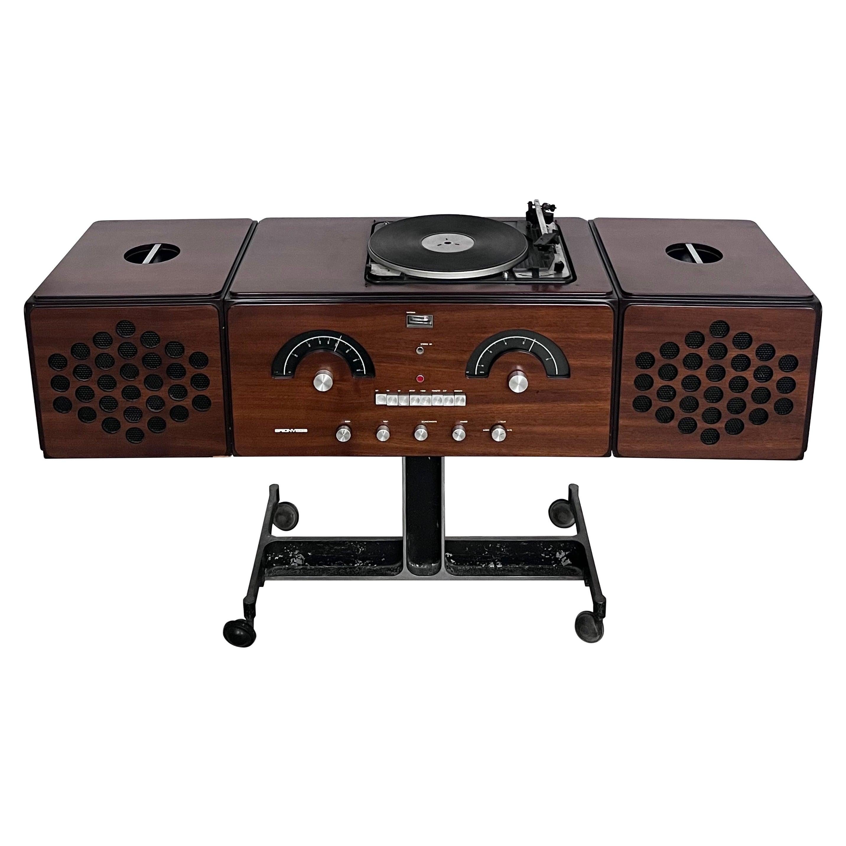 Original Brionvega record player and radio Rr126 c1965 For Sale at 1stDibs
