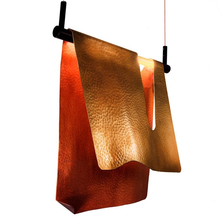 Brisa Pendant Light in Chocolate Color and Flume Style For Sale at 1stDibs