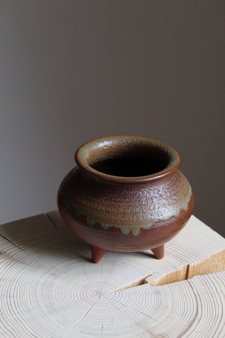 Brita Heilimo, Vase, Glazed Stoneware, Arabia, Finland, 1950s at 1stDibs