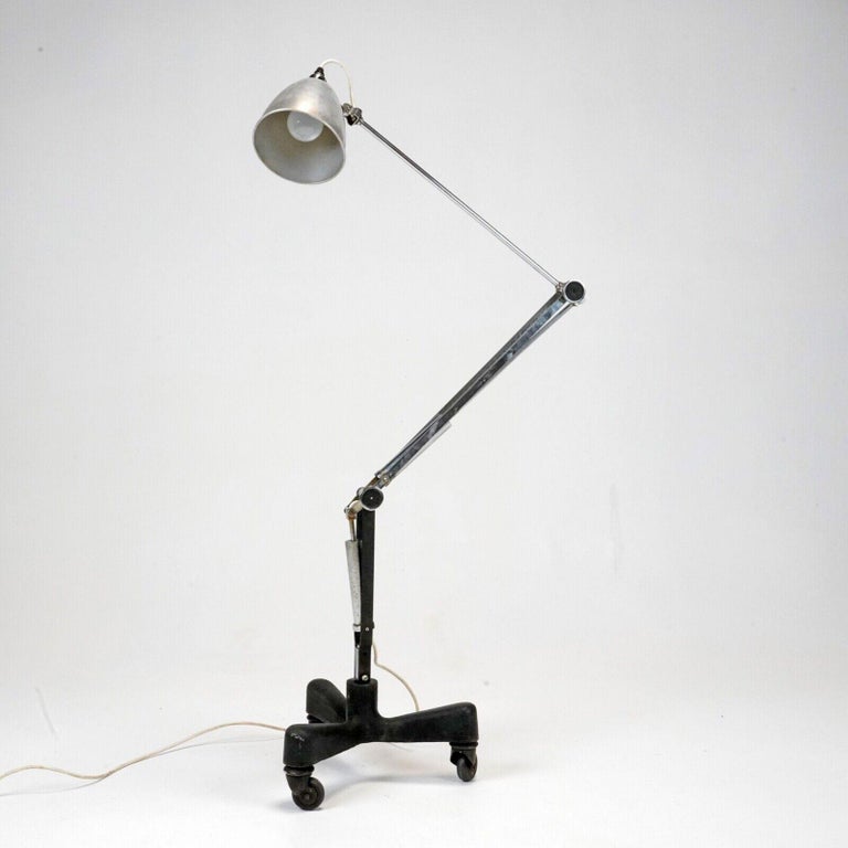 British 1930s Anglepoise Floor Standing Trolley Lamp For Sale at 1stDibs