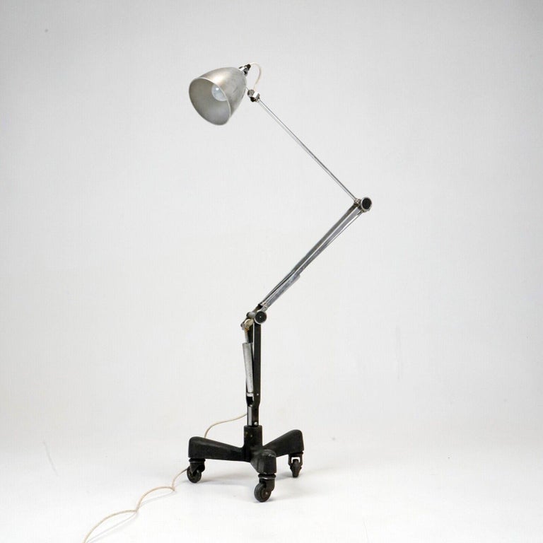 British 1930s Anglepoise Floor Standing Trolley Lamp For Sale at 1stDibs