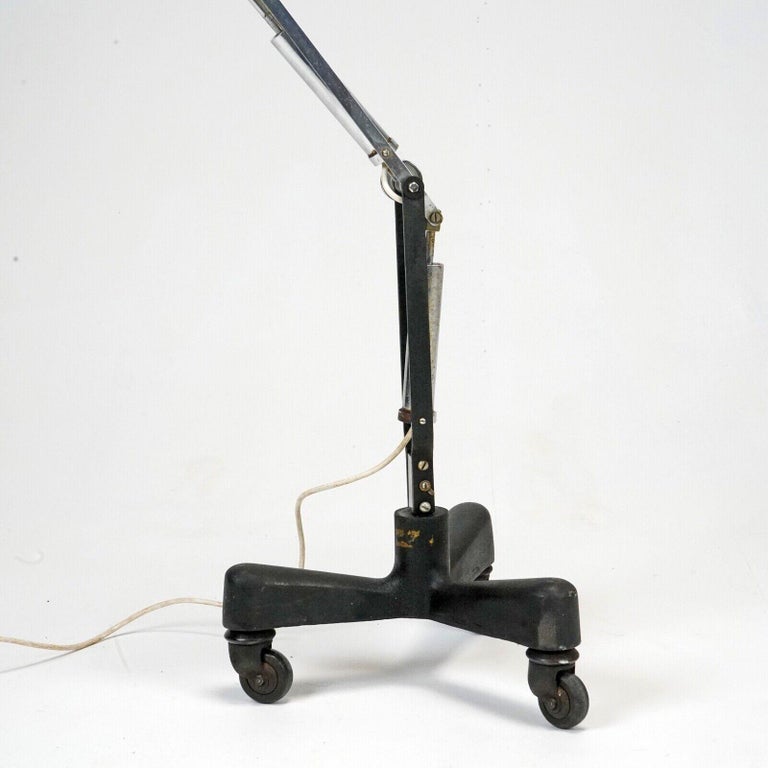 British 1930s Anglepoise Floor Standing Trolley Lamp For Sale at 1stDibs