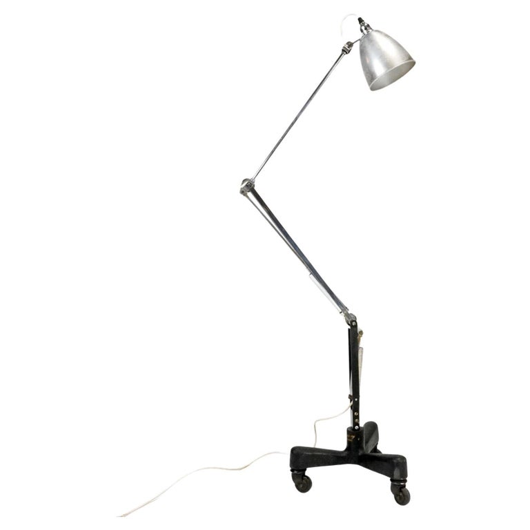 British 1930s Anglepoise Floor Standing Trolley Lamp For Sale at 1stDibs
