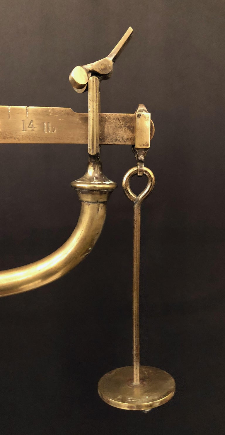 British Athlete's Personal Floor Standing Scale of Oak, Boxwood, and ...