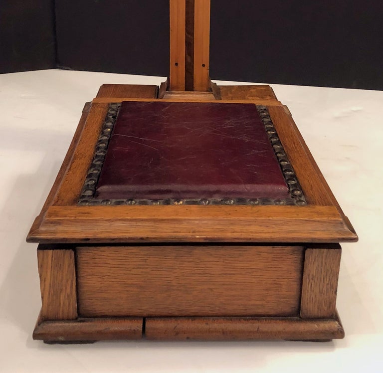 British Athlete's Personal Floor Standing Scale of Oak, Boxwood, and ...