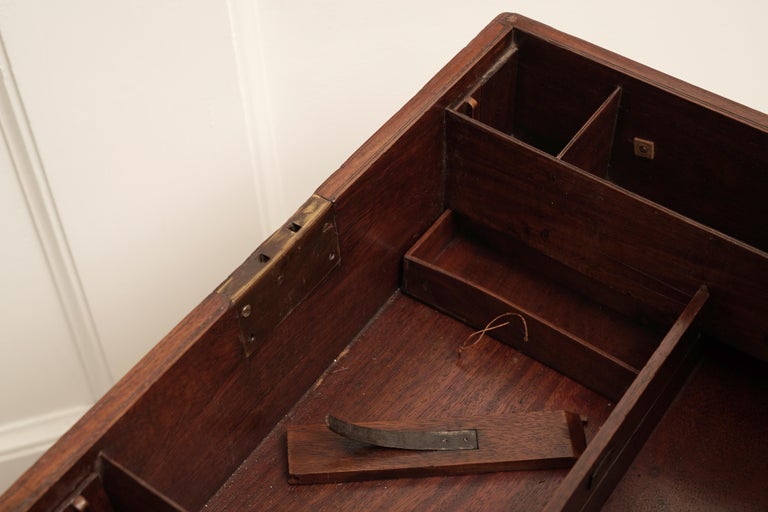 British Campaign Mahogany Officers Chest on Stand, Early 1900s at 1stDibs