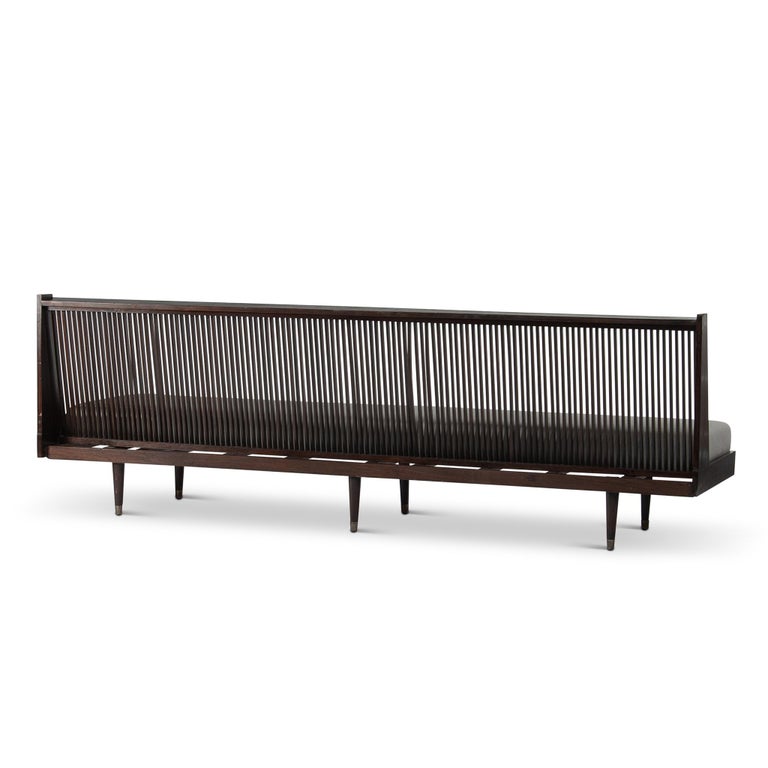 British Colonial Art Deco Teak Bench or Sofa For Sale at 1stDibs