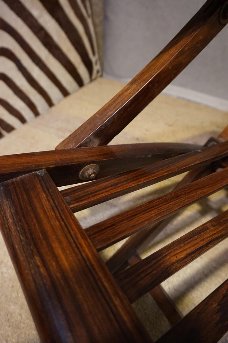 British Colonial Folding Campaign Chair with Cane Work and Bolts at 1stDibs