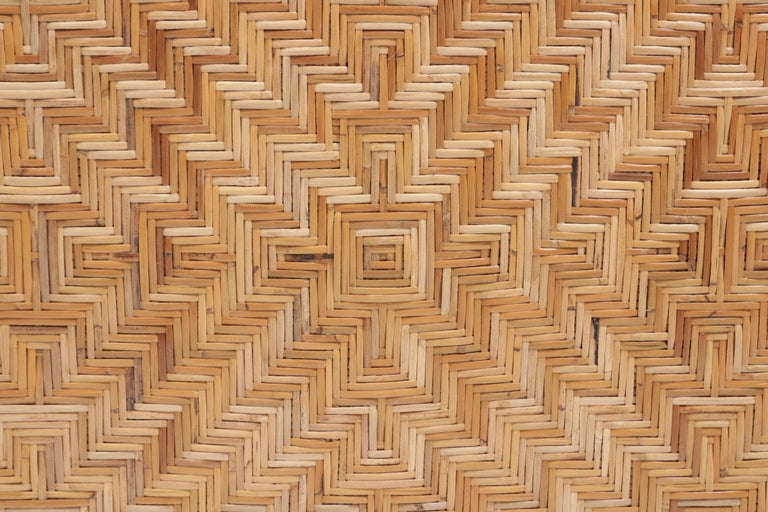 British Colonial Rattan and Wood Art Deco Lounge Sofa, c. 1920s at 1stDibs
