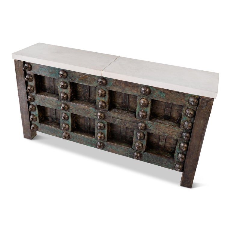 British Colonial Shop Counter with Limestone Top Original Patina For ...