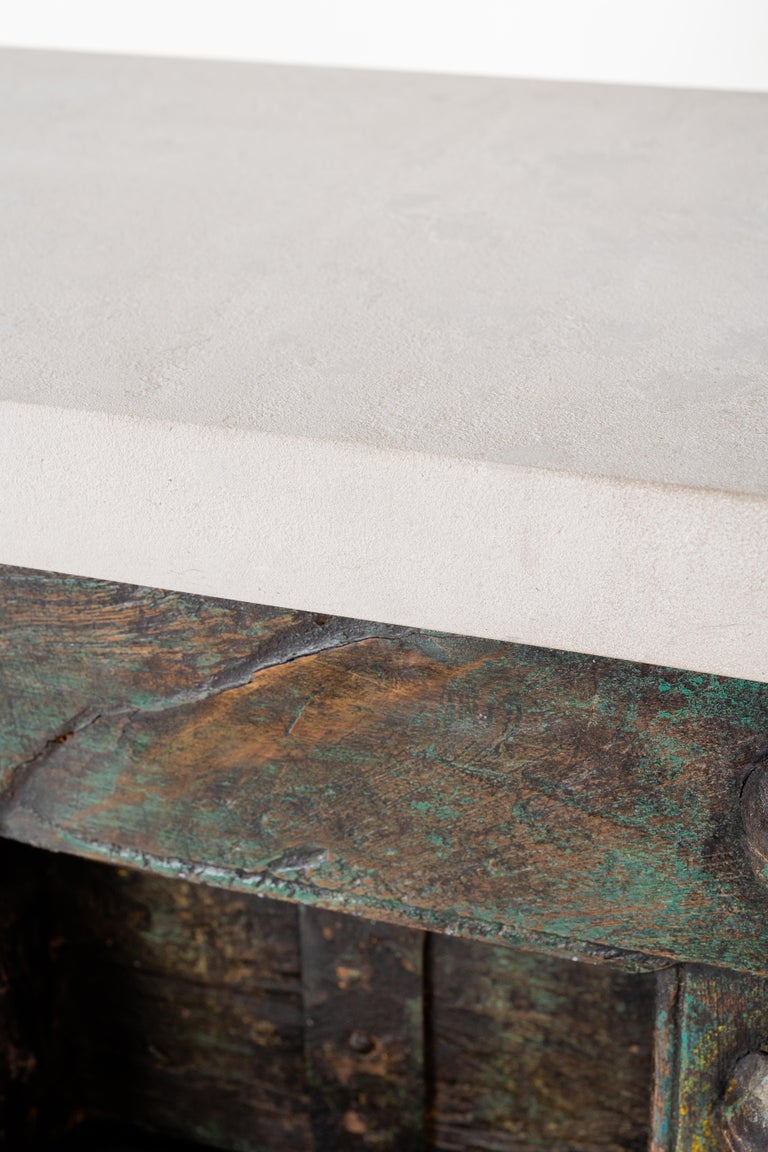 British Colonial Shop Counter with Limestone Top Original Patina For ...
