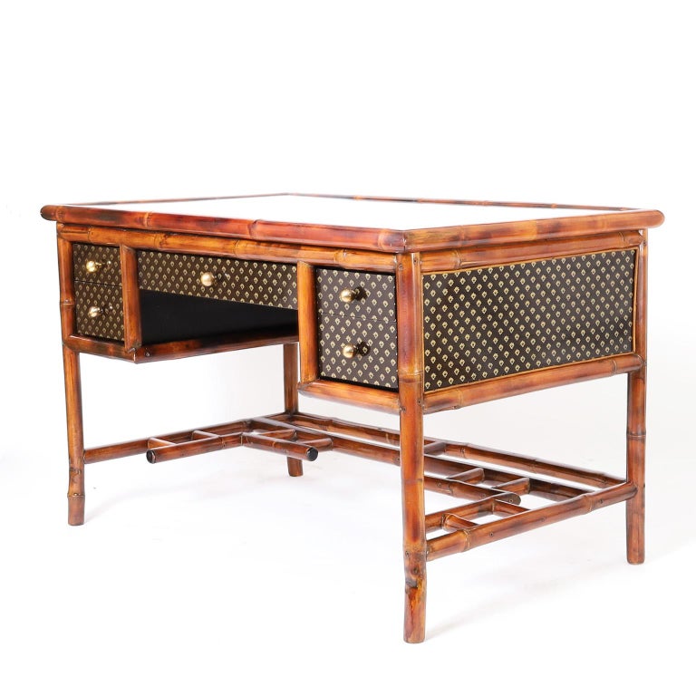 British Colonial Style Bamboo Desk at 1stDibs | british colonial desk ...
