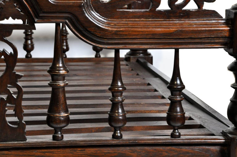 British Colonial Style Teak Wood King-Size Bed at 1stDibs