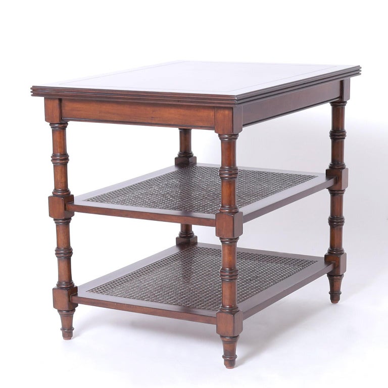 British Colonial Style Three Tiered Occasional Table or Stand For Sale ...