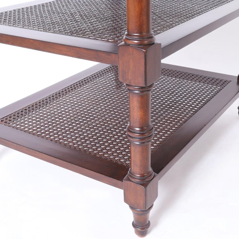 British Colonial Style Three Tiered Occasional Table or Stand For Sale ...