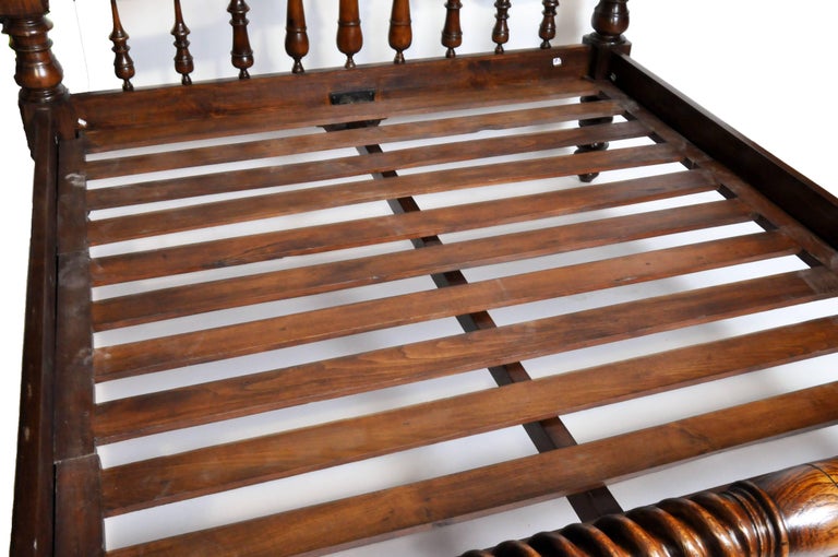 British Colonial Teak Wood Bed at 1stDibs