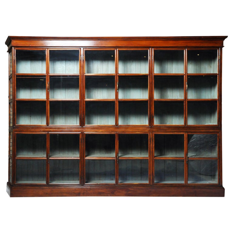 British Colonial Teak Wood Bookcase at 1stDibs