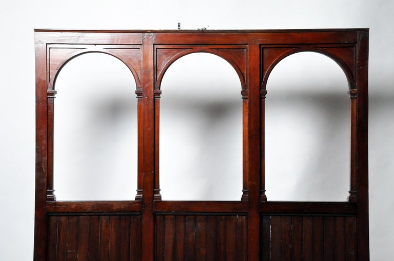British Colonial Teak Wood Room Divider For Sale at 1stDibs