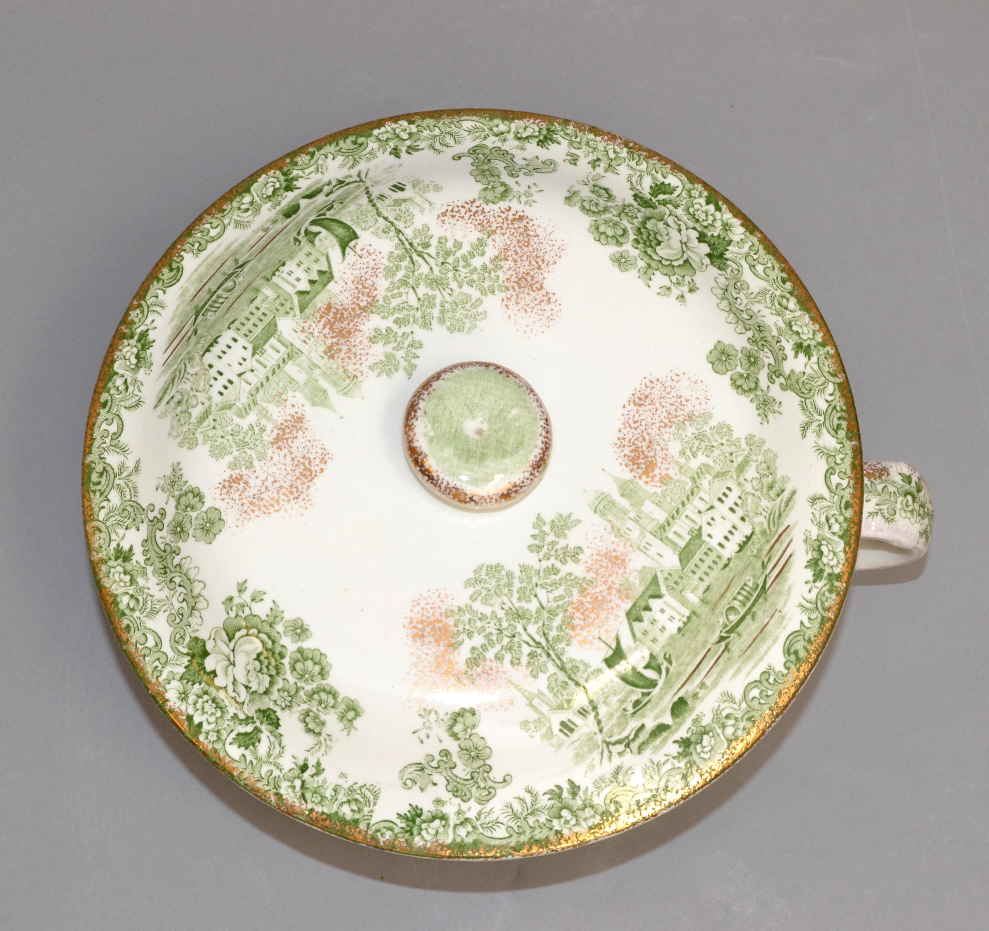 British Colonial Vintage Gilt Ceramic Chamber Pot Togo Colonial Pottery ...