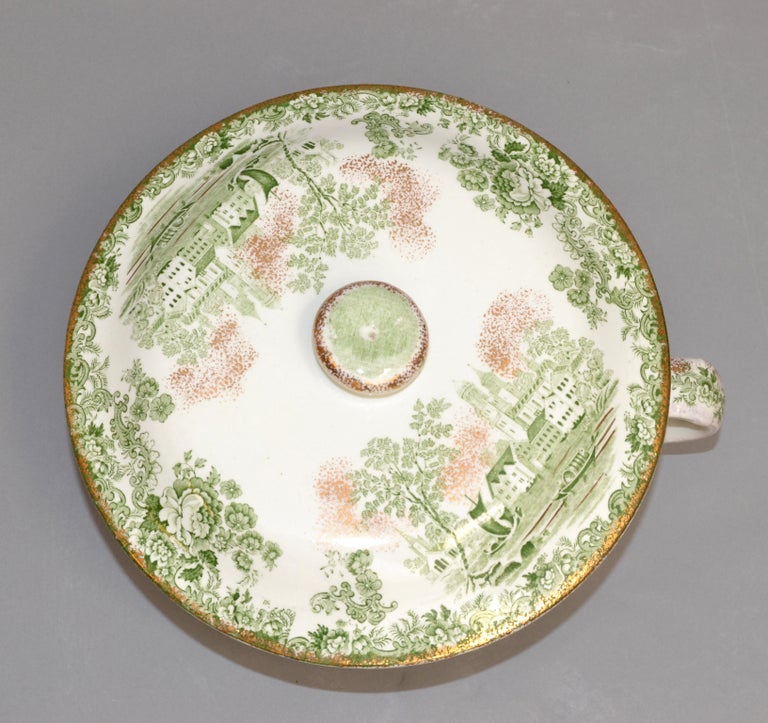 British Colonial Vintage Gilt Ceramic Chamber Pot Togo Colonial Pottery ...