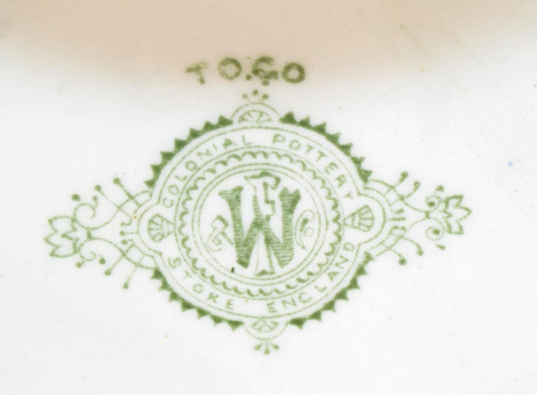 British Colonial Vintage Gilt Ceramic Chamber Pot Togo Colonial Pottery ...