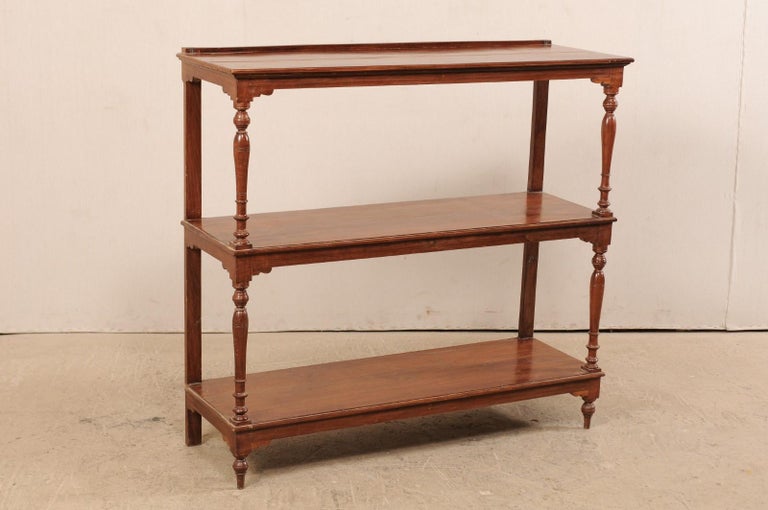 British Colonial Wood Open Display or Bookshelf at 1stDibs