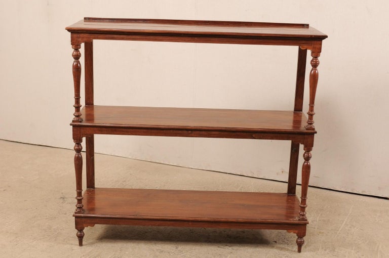 British Colonial Wood Open Display or Bookshelf at 1stDibs