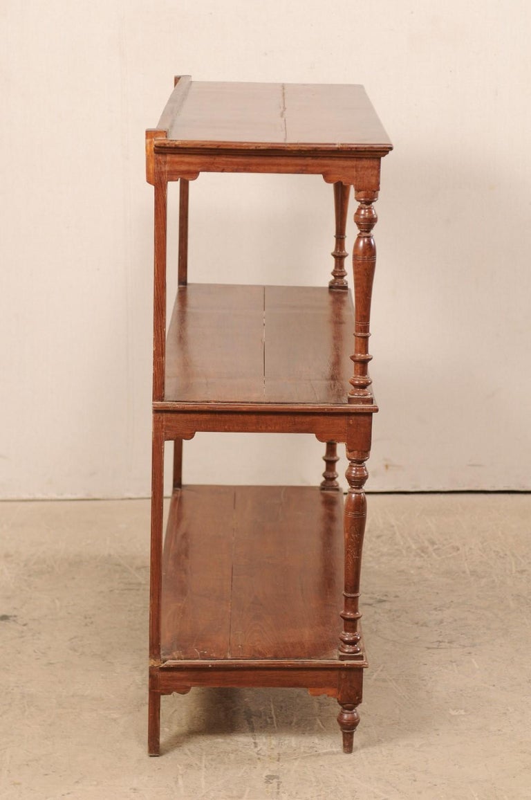 British Colonial Wood Open Display or Bookshelf at 1stDibs