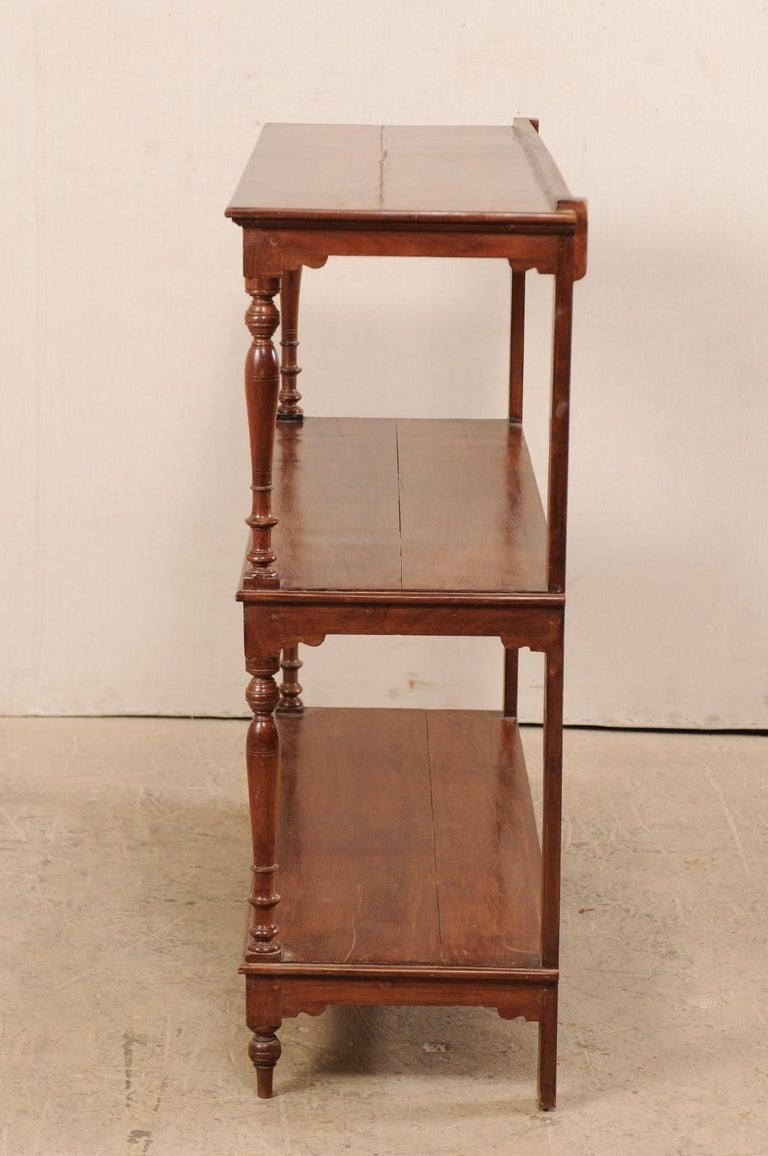 British Colonial Wood Open Display or Bookshelf at 1stDibs
