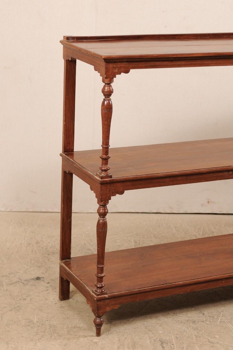 British Colonial Wood Open Display or Bookshelf at 1stDibs