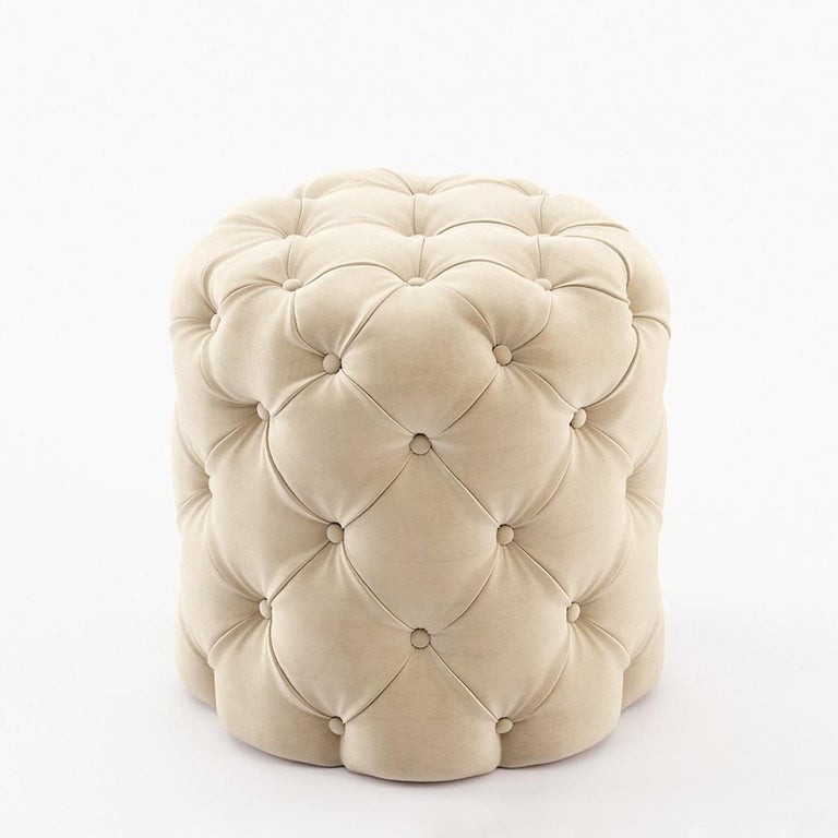 British Cream Pouf For Sale at 1stDibs