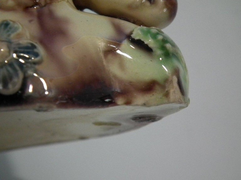 British Creamware Style Pottery Ewe with Lamb Figure at 1stDibs