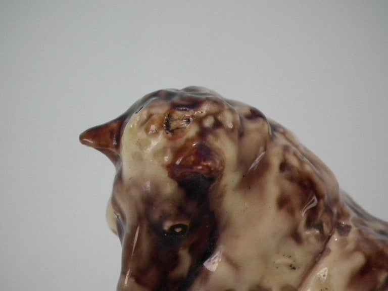 British Creamware Style Pottery Ewe with Lamb Figure at 1stDibs