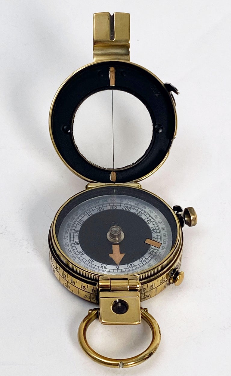 British Military Marching Compass of Brass by Glauser of London, circa ...
